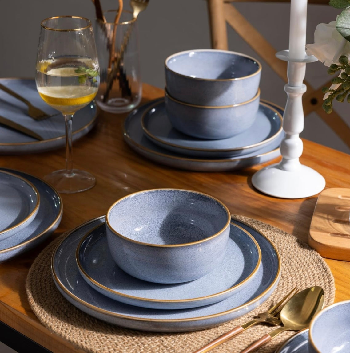 Denim Dinnerware Set – Final Touch Deco