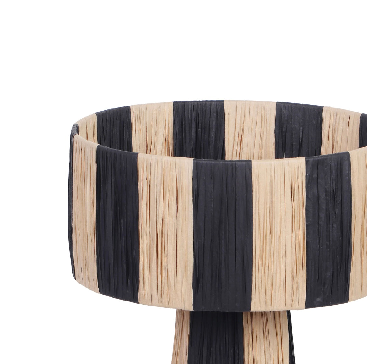 Raffia Table Lamp Black & Natural – Final Touch Deco
