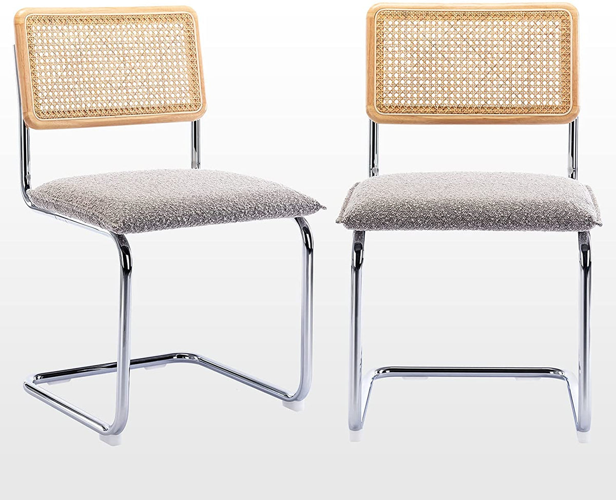 Mid Modern Cane Chair in Beige – Final Touch Deco